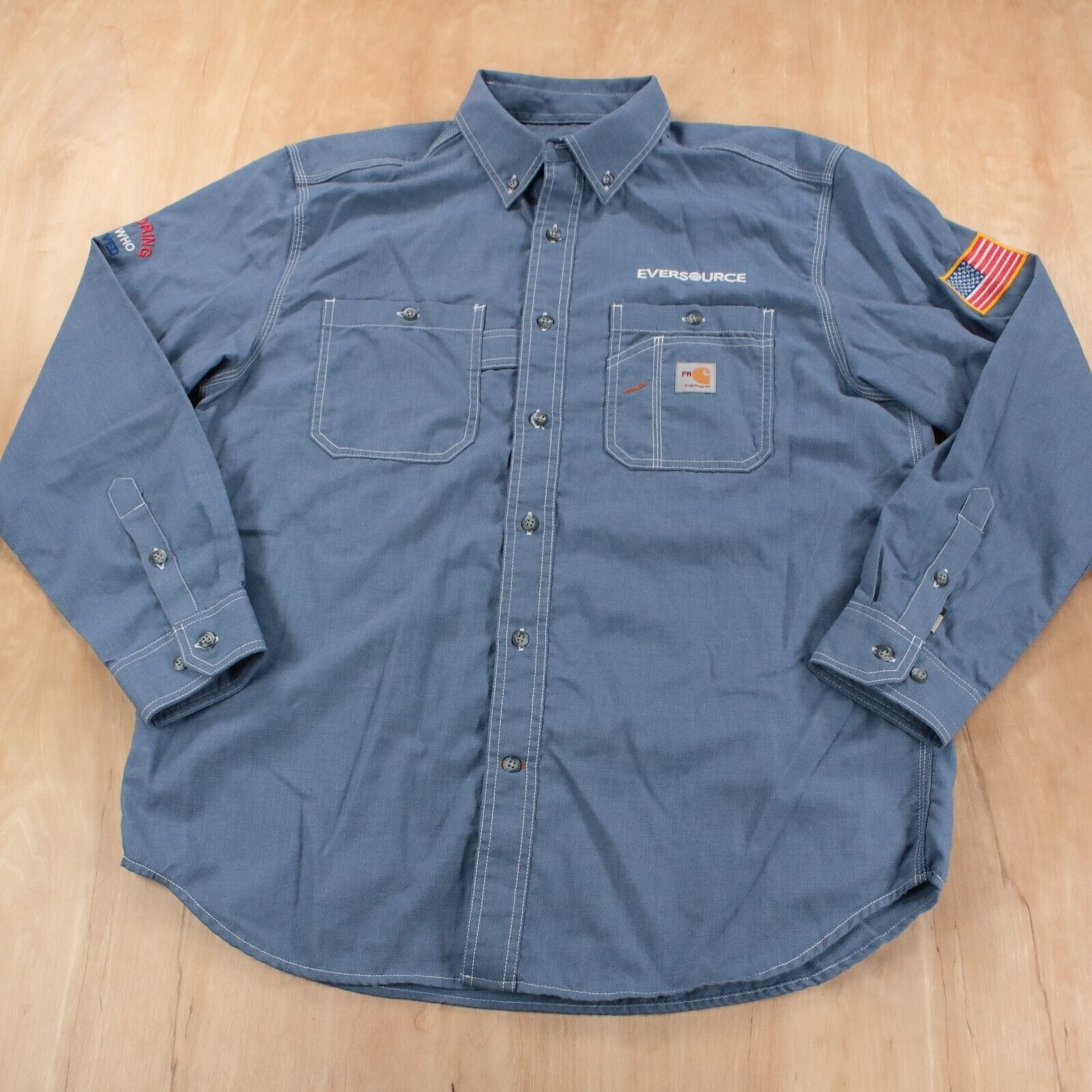 Carhartt CARHARTT Force FR flame resistant work shirt LARGE chambray ...