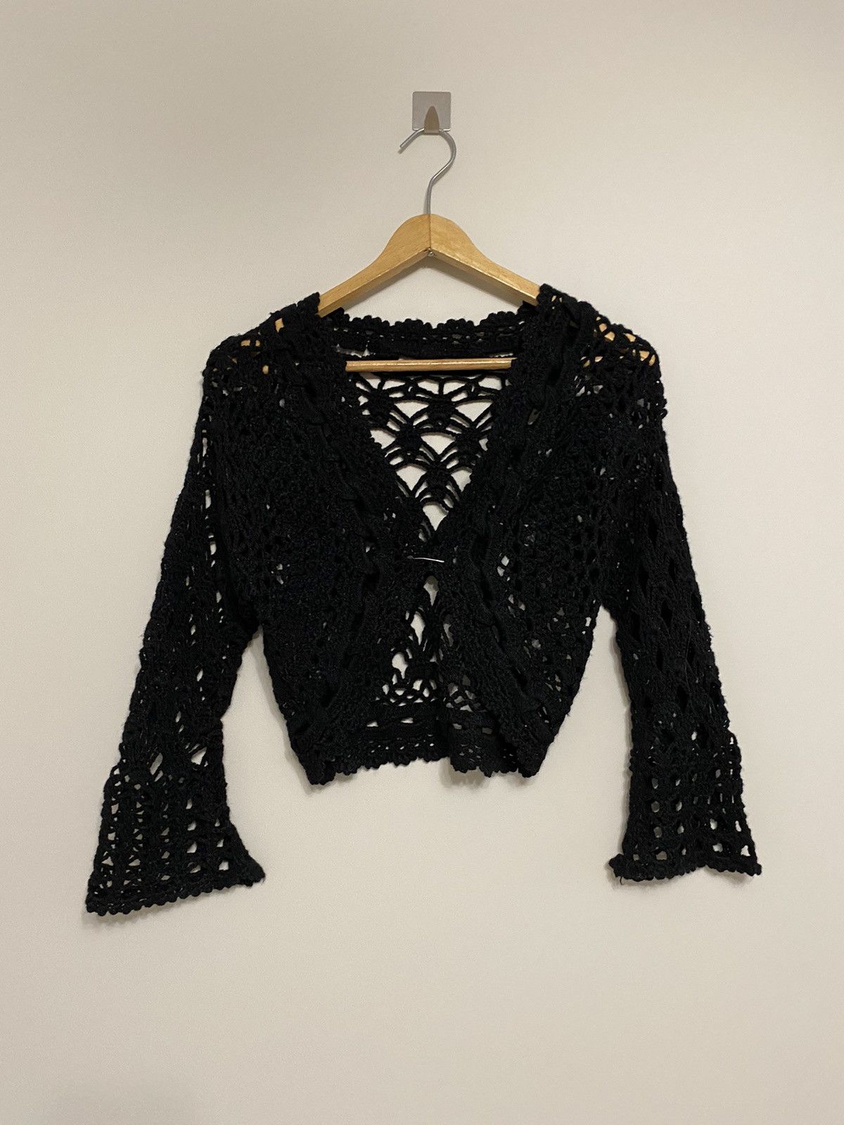 Vintage Vintage mesh knit avant garde crop top issey miyake style | Grailed