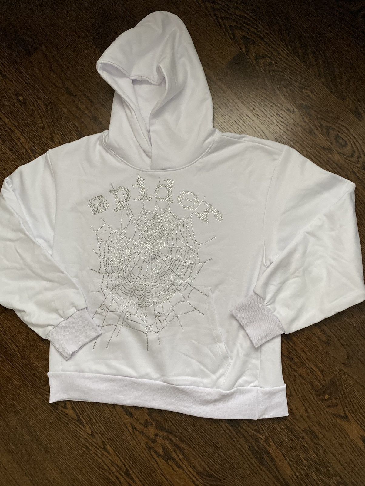 Young Thug SP5DER OG RHINESTONE HOODIE, WHITE | Grailed