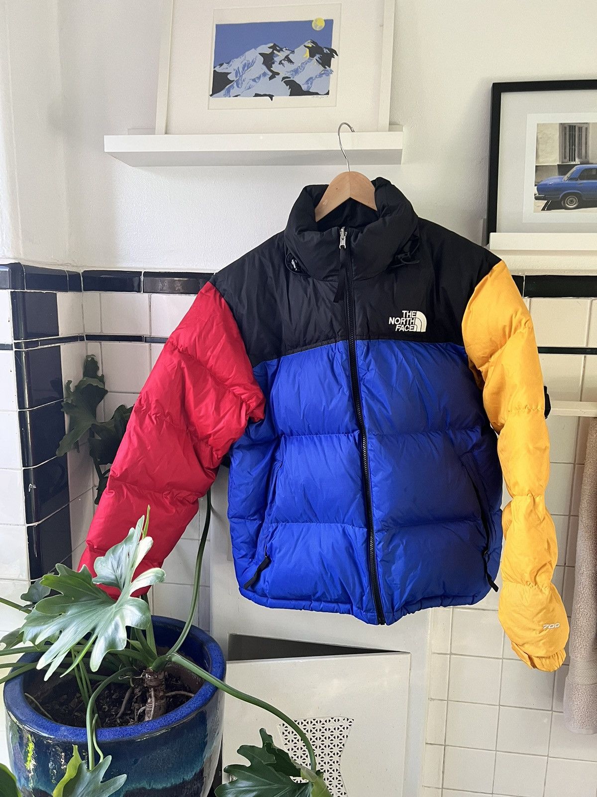 The North Face North Face Nuptse 700 in rare colorblock | Grailed