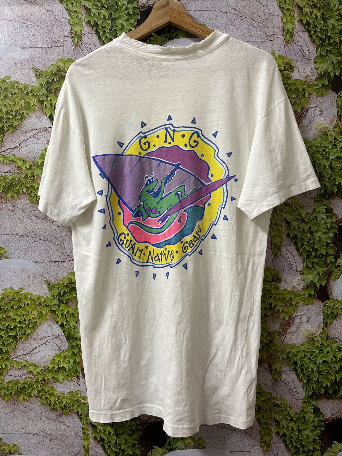 Hanes × Made In Usa × Vintage VINTAGE 1992 GUAM NATIVE GEAR TEE VERY ...