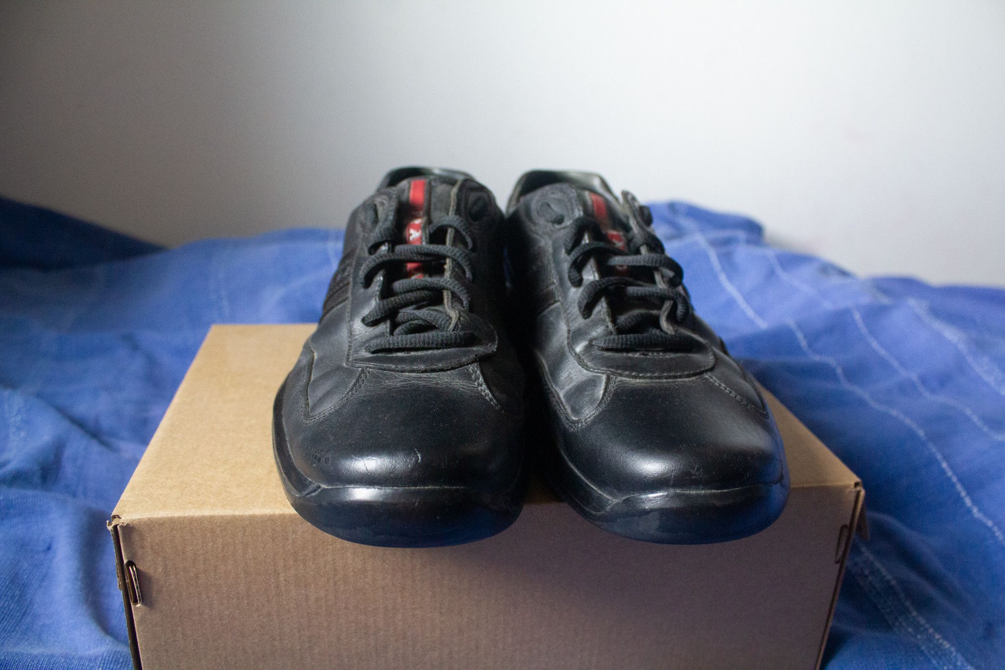 Prada Prada American Cup Black Rare Logo Leather | Grailed