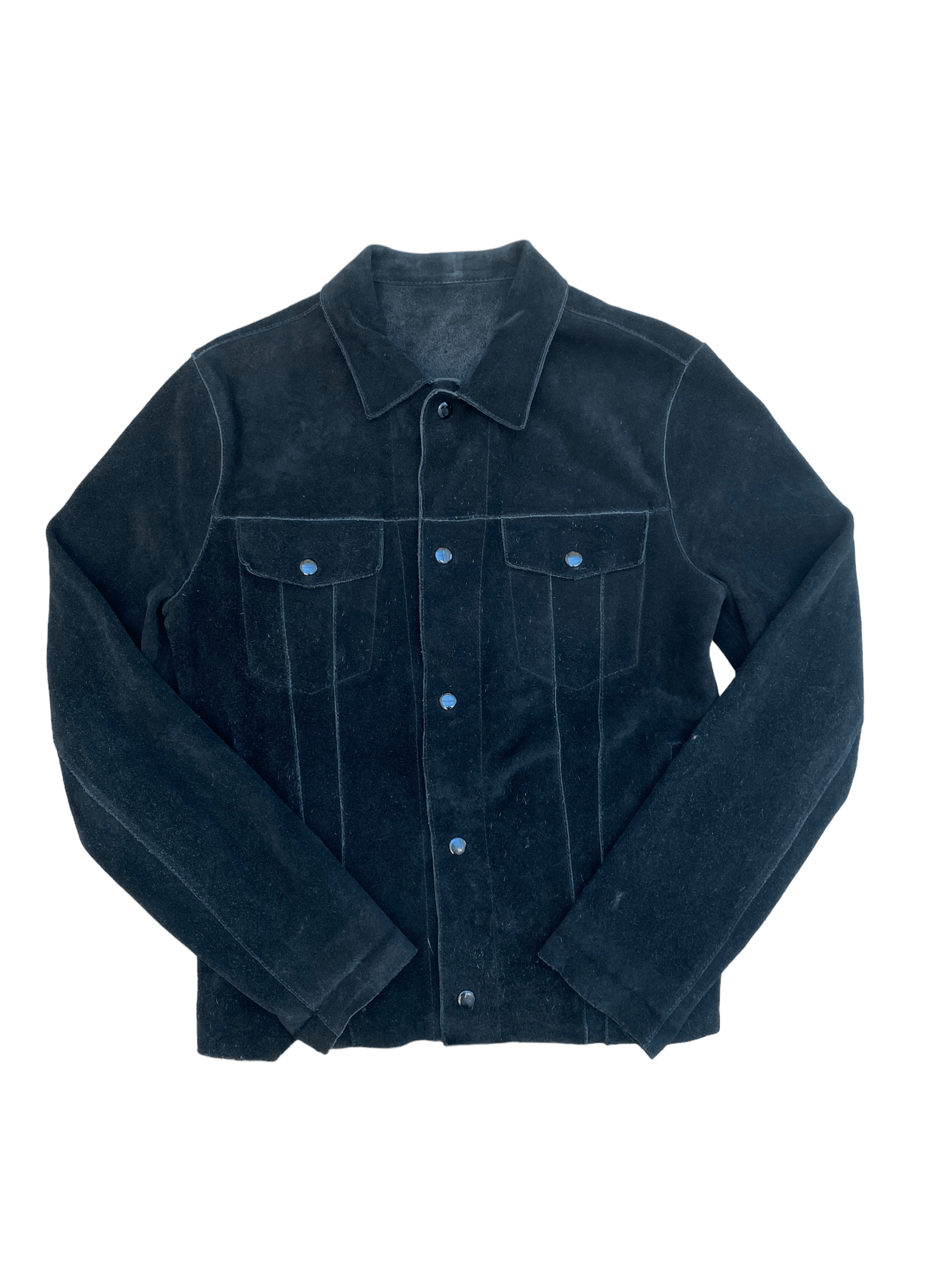 Sandro Deep Black Suede Jacket | Grailed