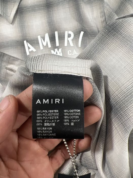 Amiri Amiri Grey Plaid Relaxed Button Up Shirt | Grailed