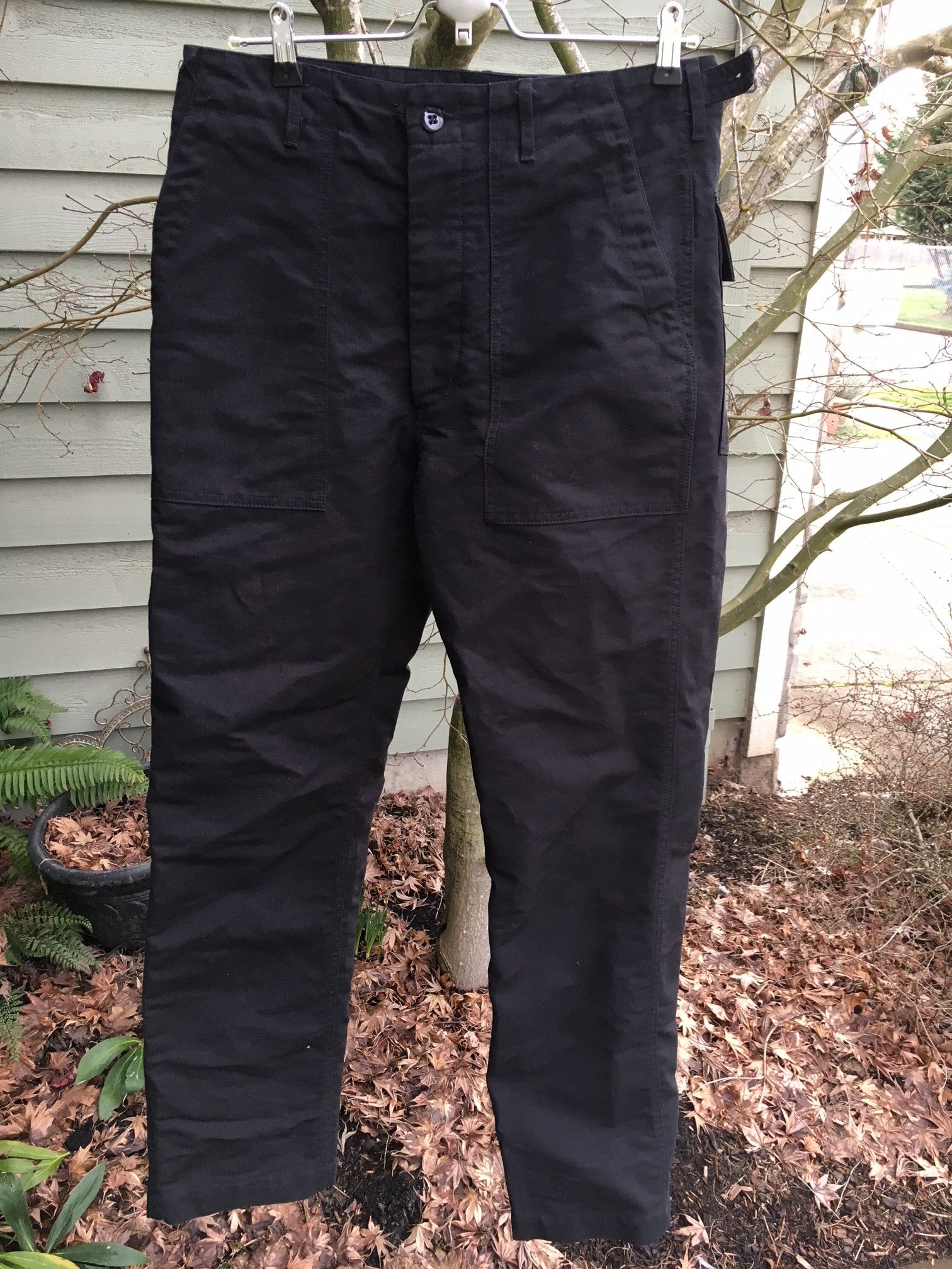 Engineered Garments Black Cotton Double Cloth Fatigue Pants | Grailed