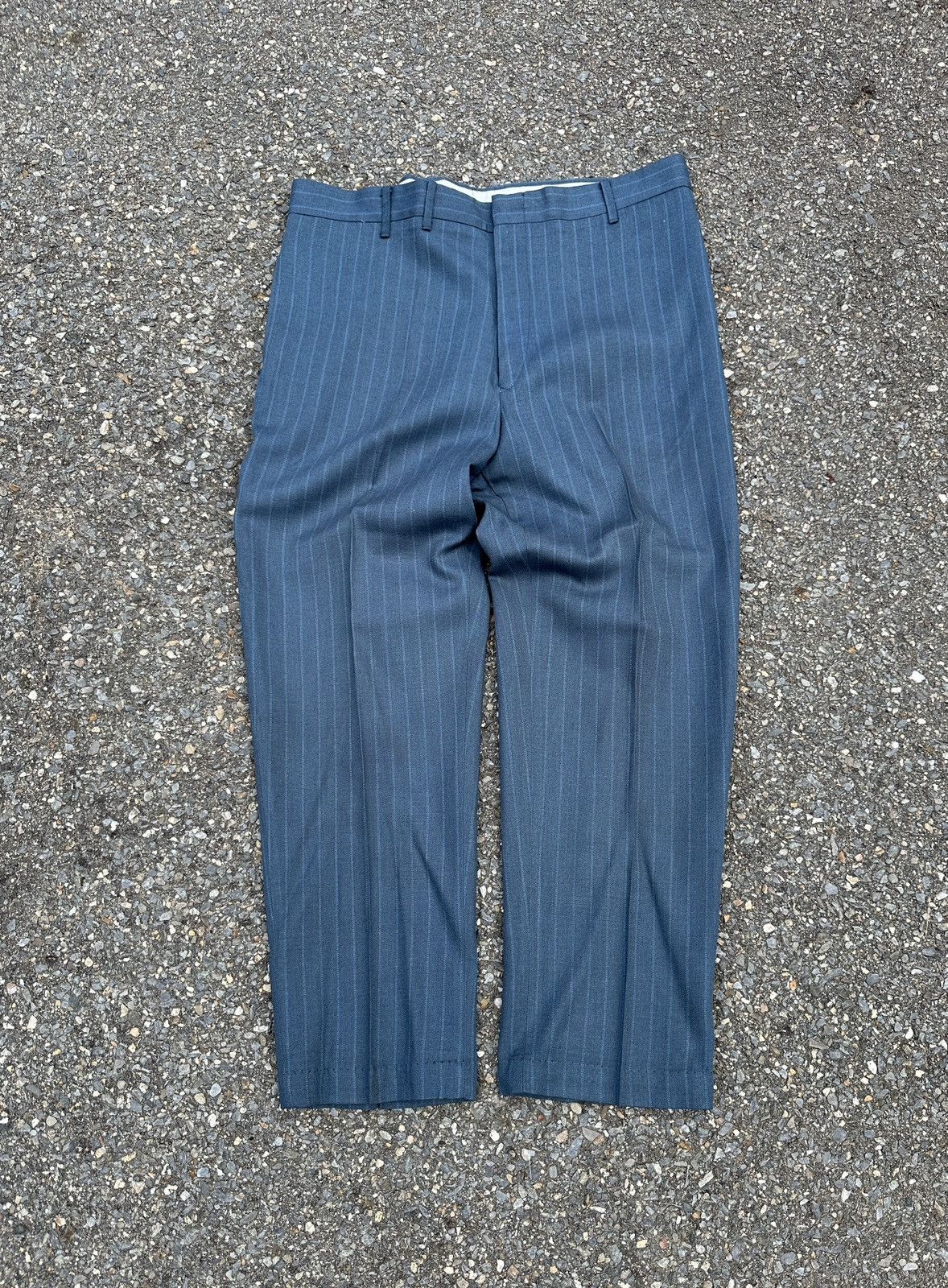 Made In Usa × Streetwear × Vintage Vintage 1980s Navy Blue Pinstripe ...