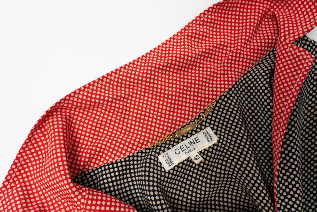 Vintage 📌CELINE PARIS Vintage Silk Dress Retro Polka Dot Print | Grailed