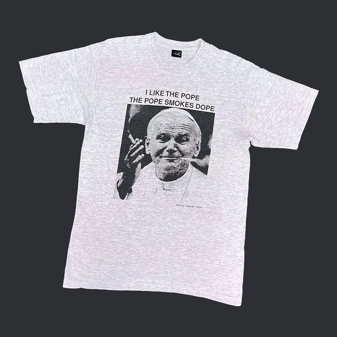 Vintage The Pope Smokes Dope 90s Vtg Eminem Graphic Bootleg Tee | Grailed