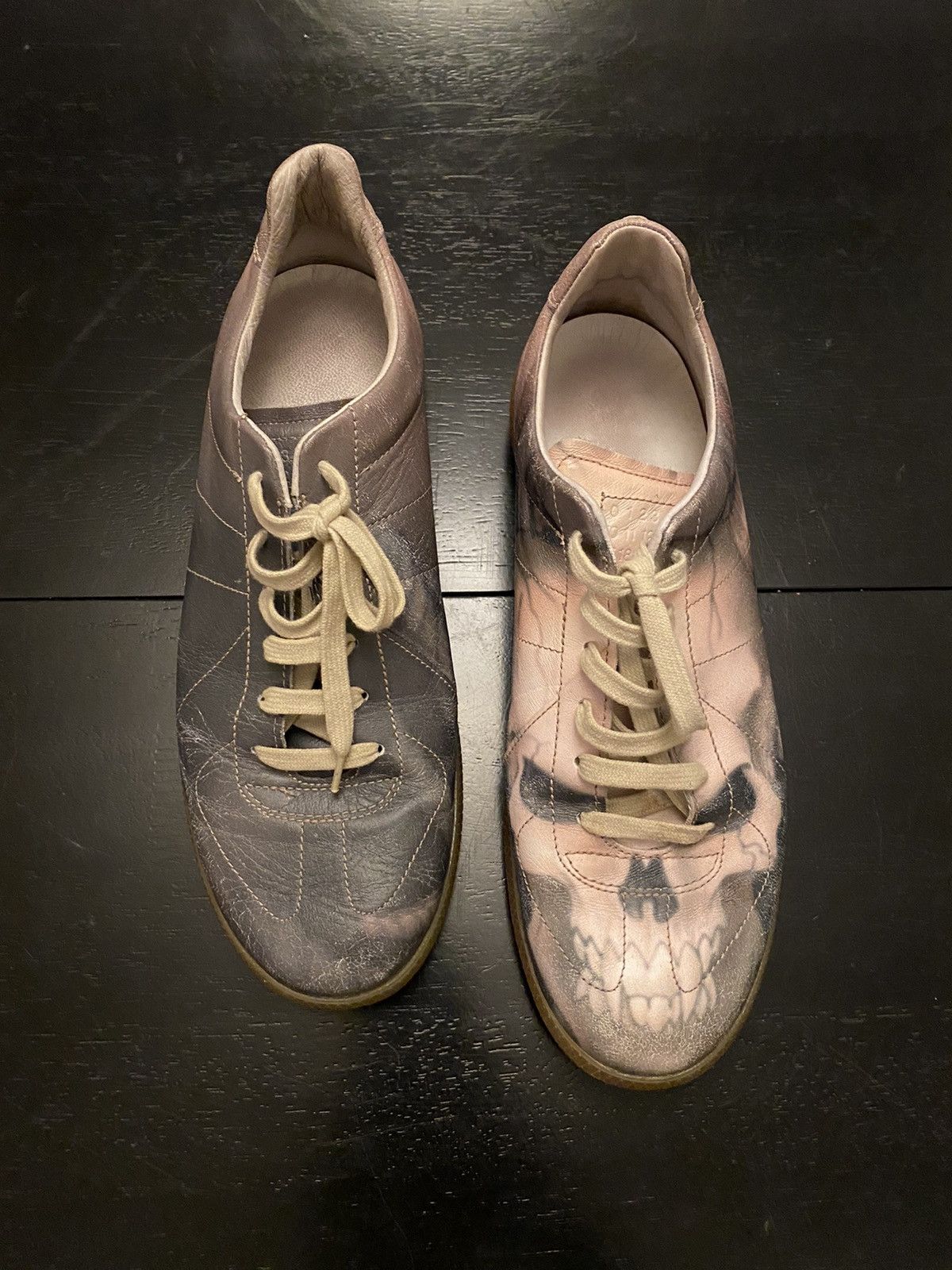 Maison Margiela Maison Margiela Hand Painted Skull Replica GATs Size 9 ...