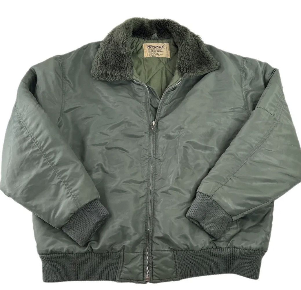 Bomber Jacket × Military × Vintage Vintage 70s Wedgefield Army green ...