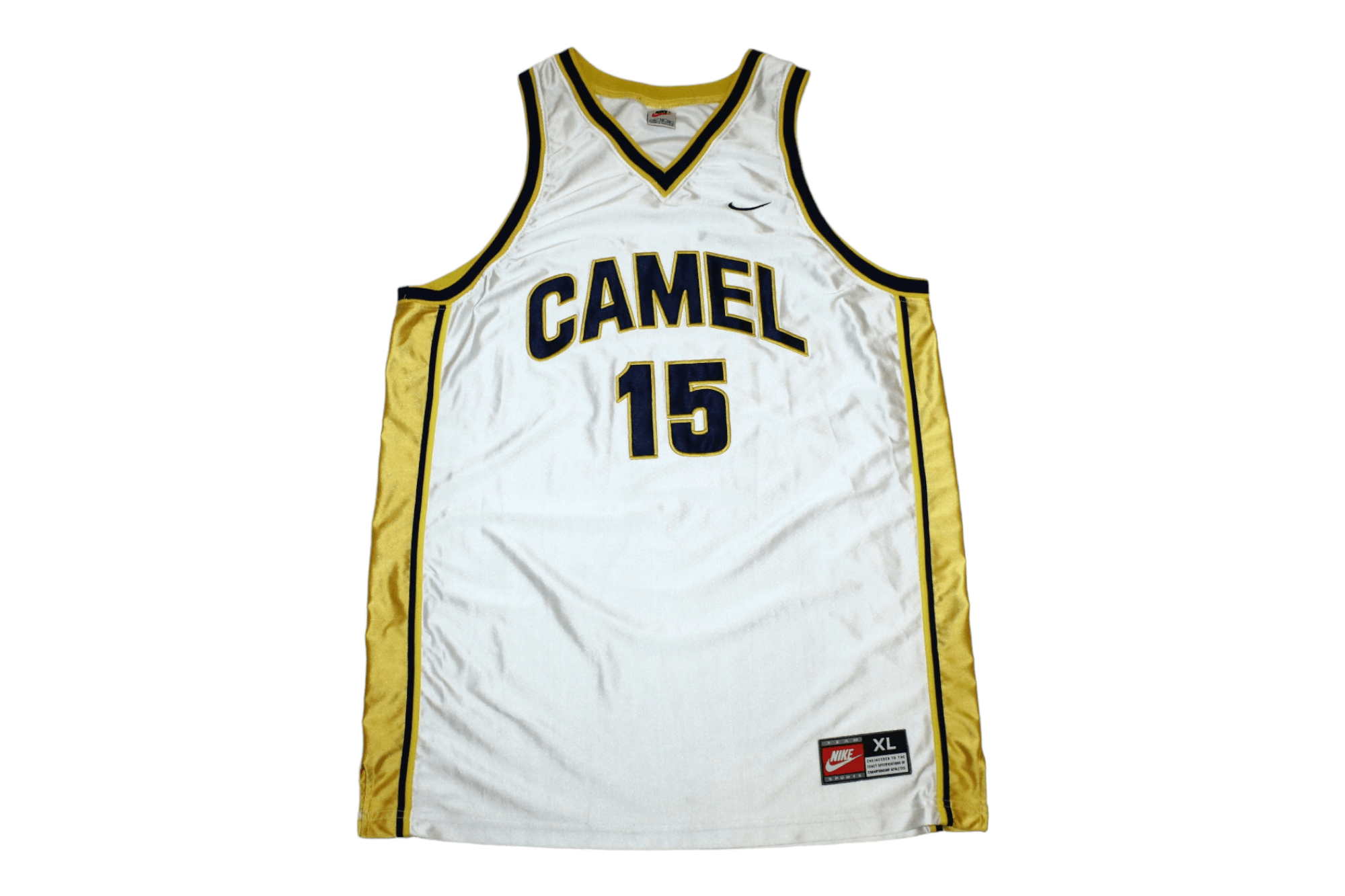 Nike 🔥 RARE VTG 🔥 Nike x Camel #15 big logo basketball jersey | Grailed