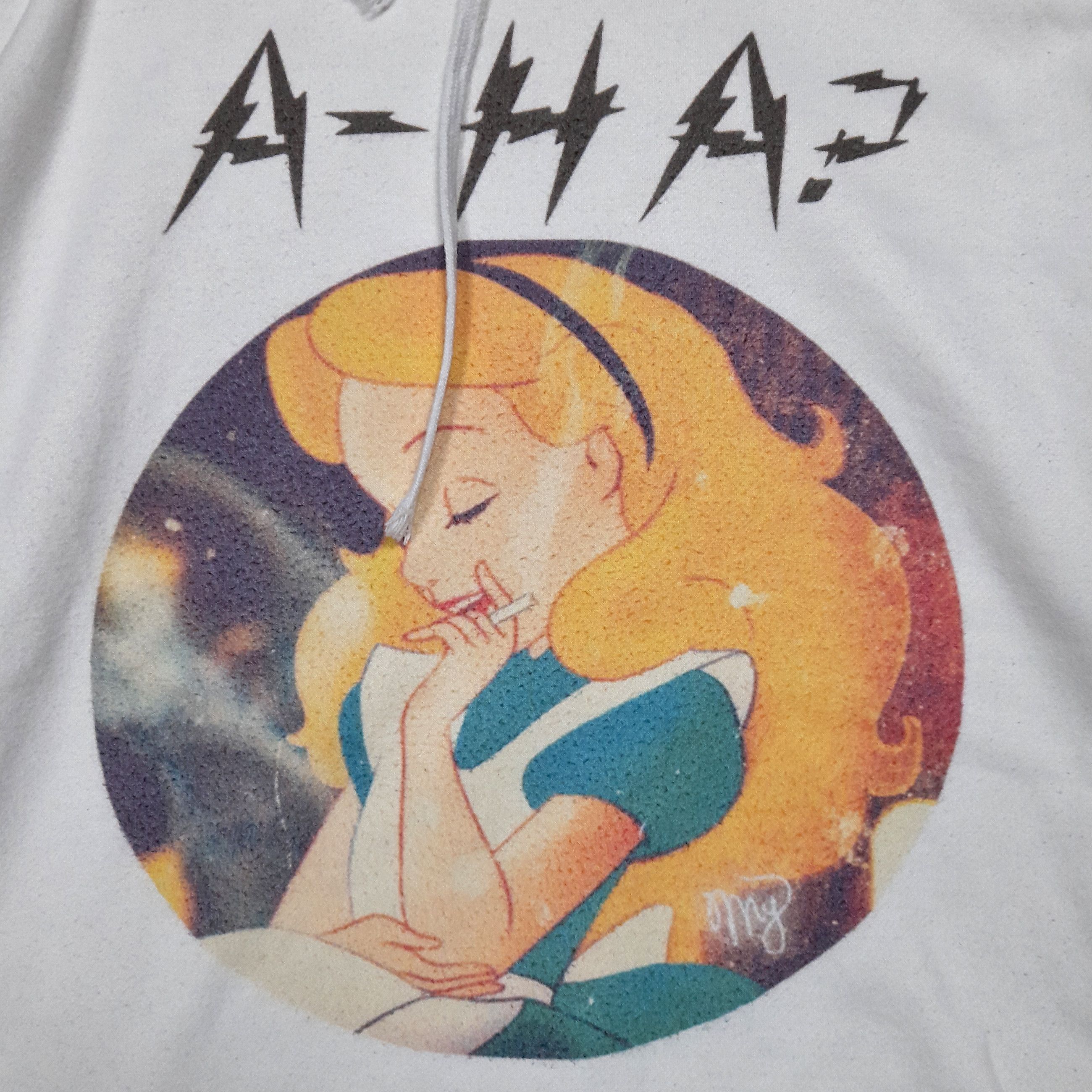 Vintage Vintage ALICE WONDERLAND Joints Weed Smoke Hoodie Pullover ...