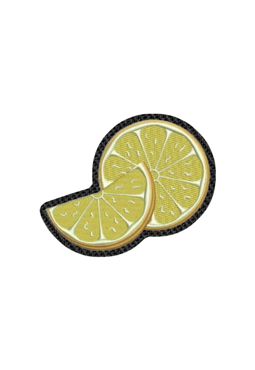 Custom × Handmade × Streetwear CRW Sliced Lemon iron on patch / sew on ...