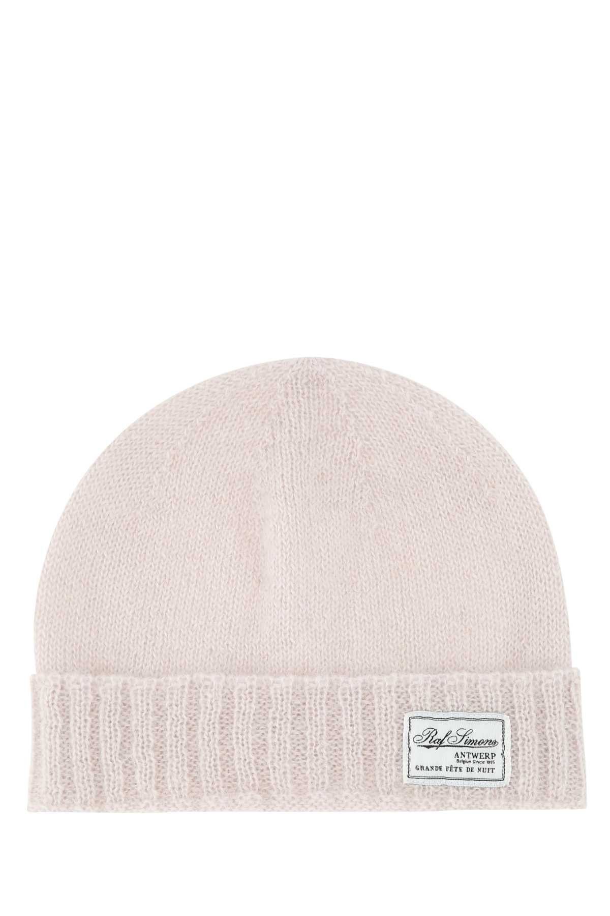 Raf Simons Pastel Pink Mohair Blend Beanie Hat | Grailed