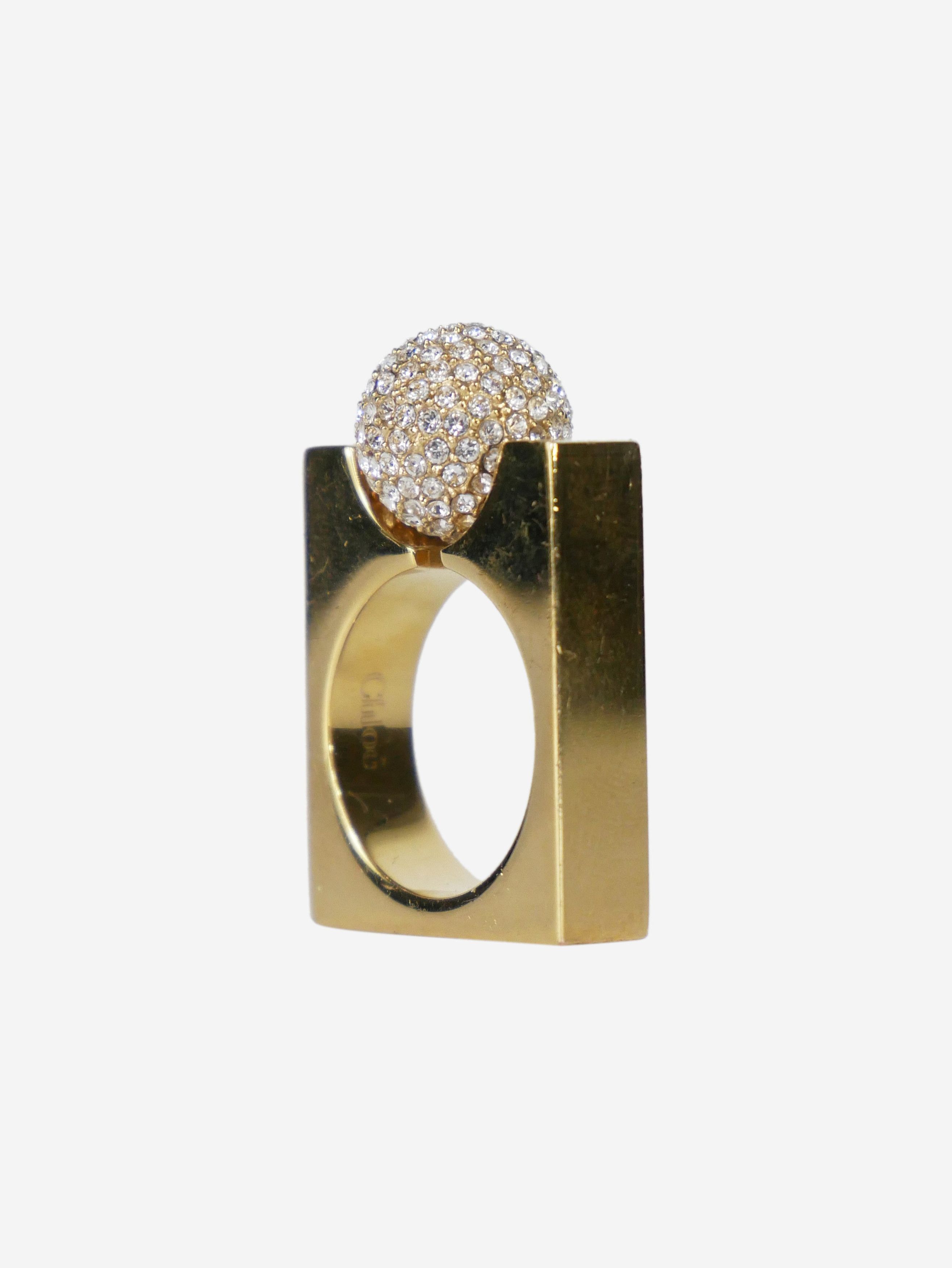 Chloe Gold square ring | Grailed