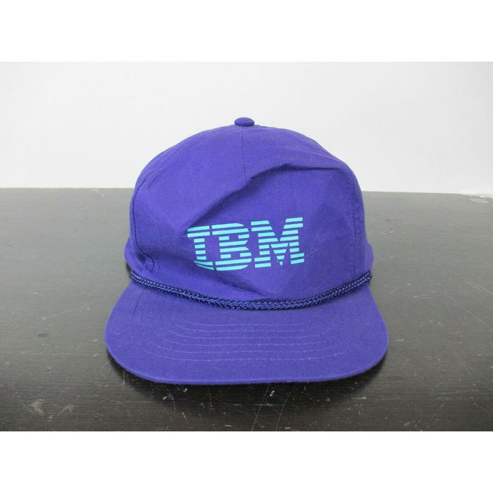 Vintage VINTAGE IBM Hat Cap Snap Back Purple Blue PC Computer ...