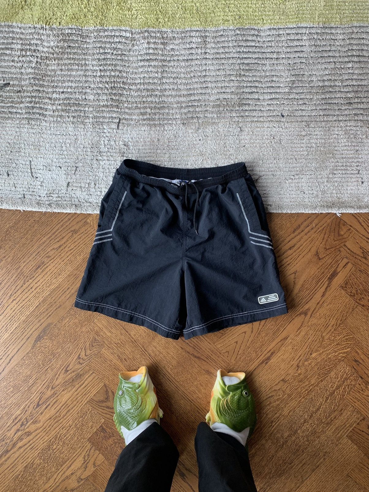 Adidas 2000s Adidas Black Nylon Shorts 2000s 90s Sport Mesh | Grailed