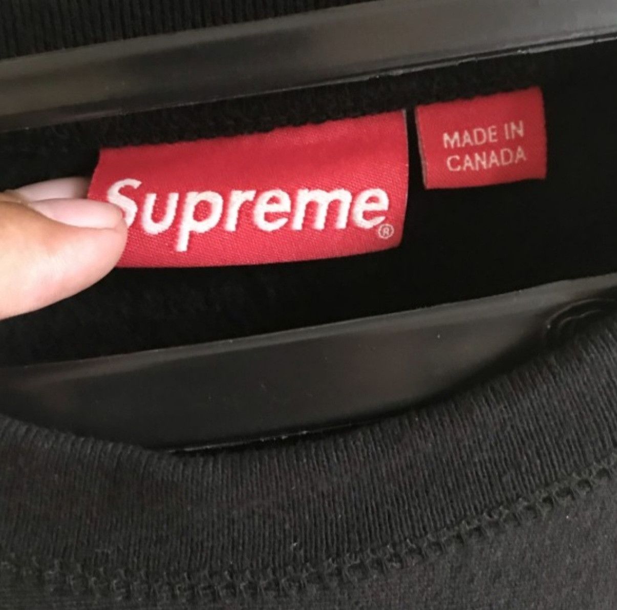 Supreme SUPREME BOX LOGO BLACK ON BLACK CREWNECK | Grailed