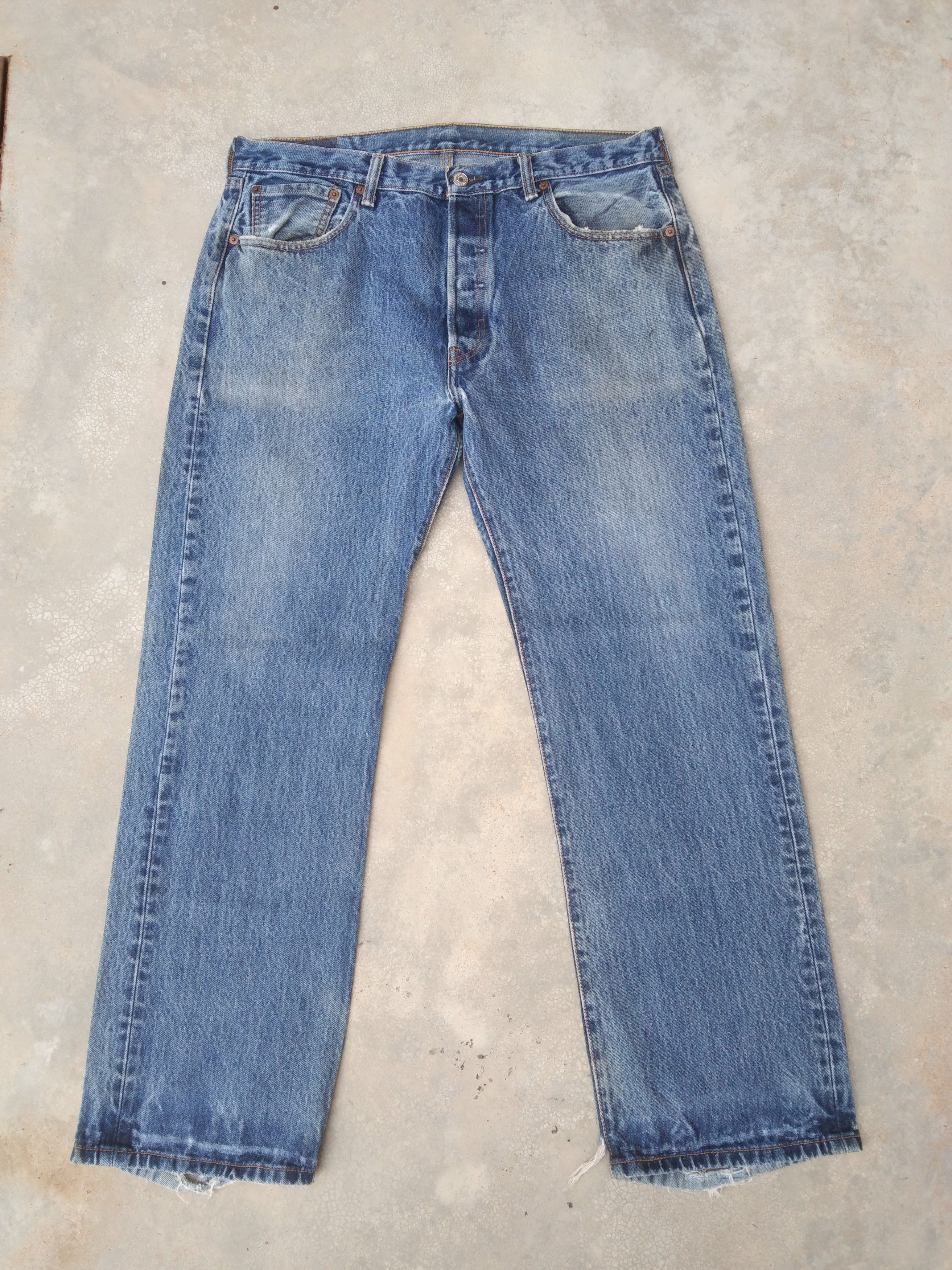 Levi's × Streetwear × Vintage Vintage Levis 501 Straight Leg Distressed ...