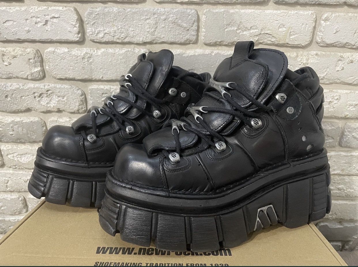 Avant Garde NEW ROCK ANKLE BOOT BLACK TOWER WITH LACES M-106-S29 | Grailed