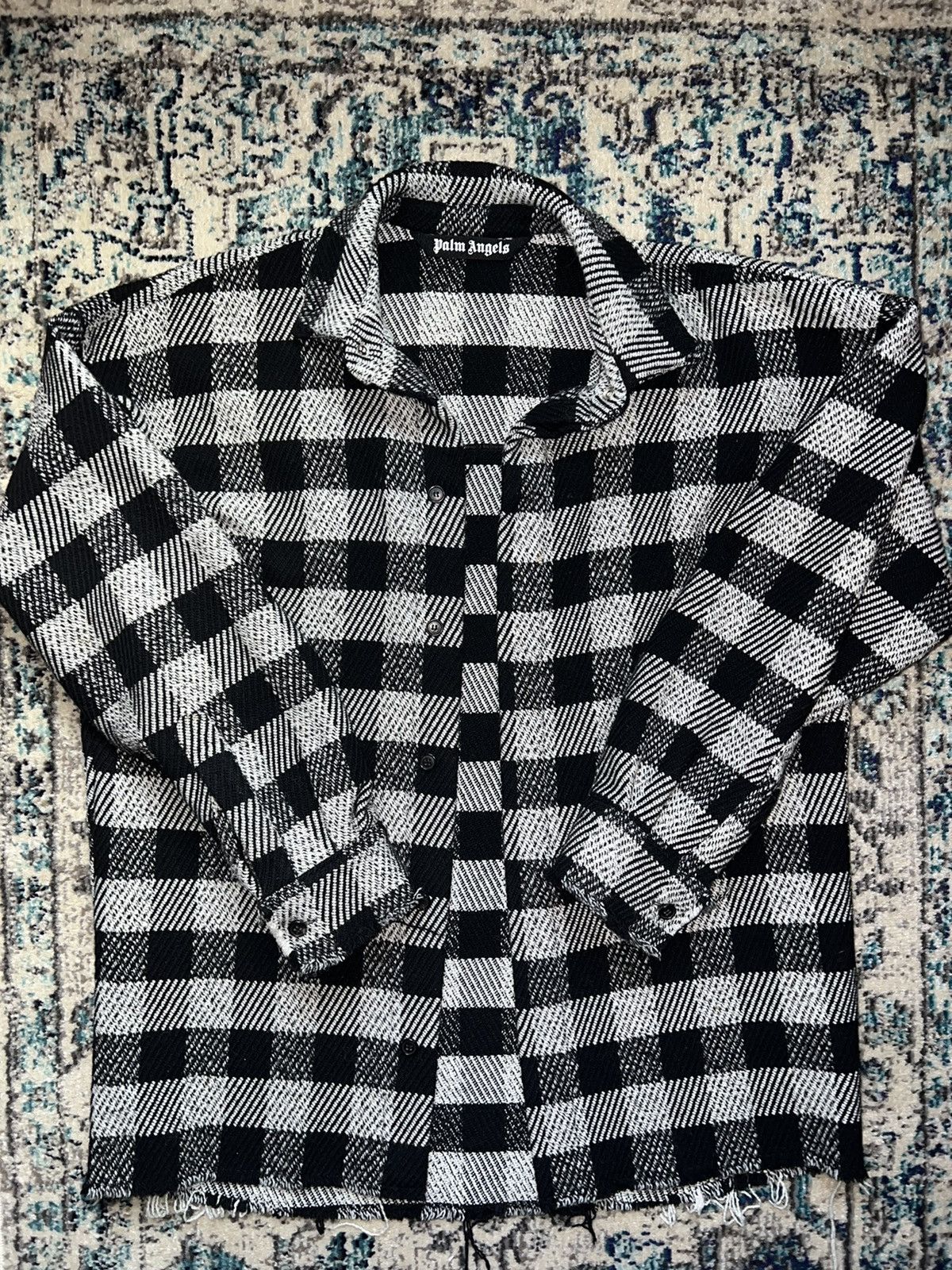 Palm Angels Palm Angels Flannel Jacket with Arch Logo on back | Grailed