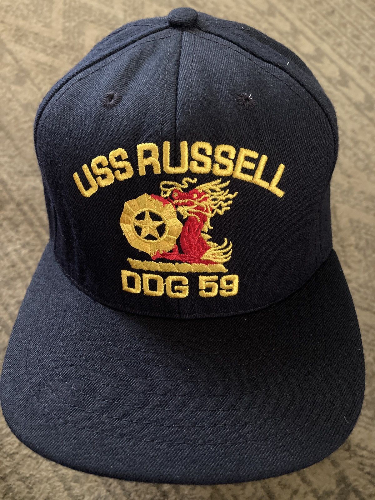 Vintage USS Russell DDG 59 Trucker Hat Cap Military Vintage Snapback ...