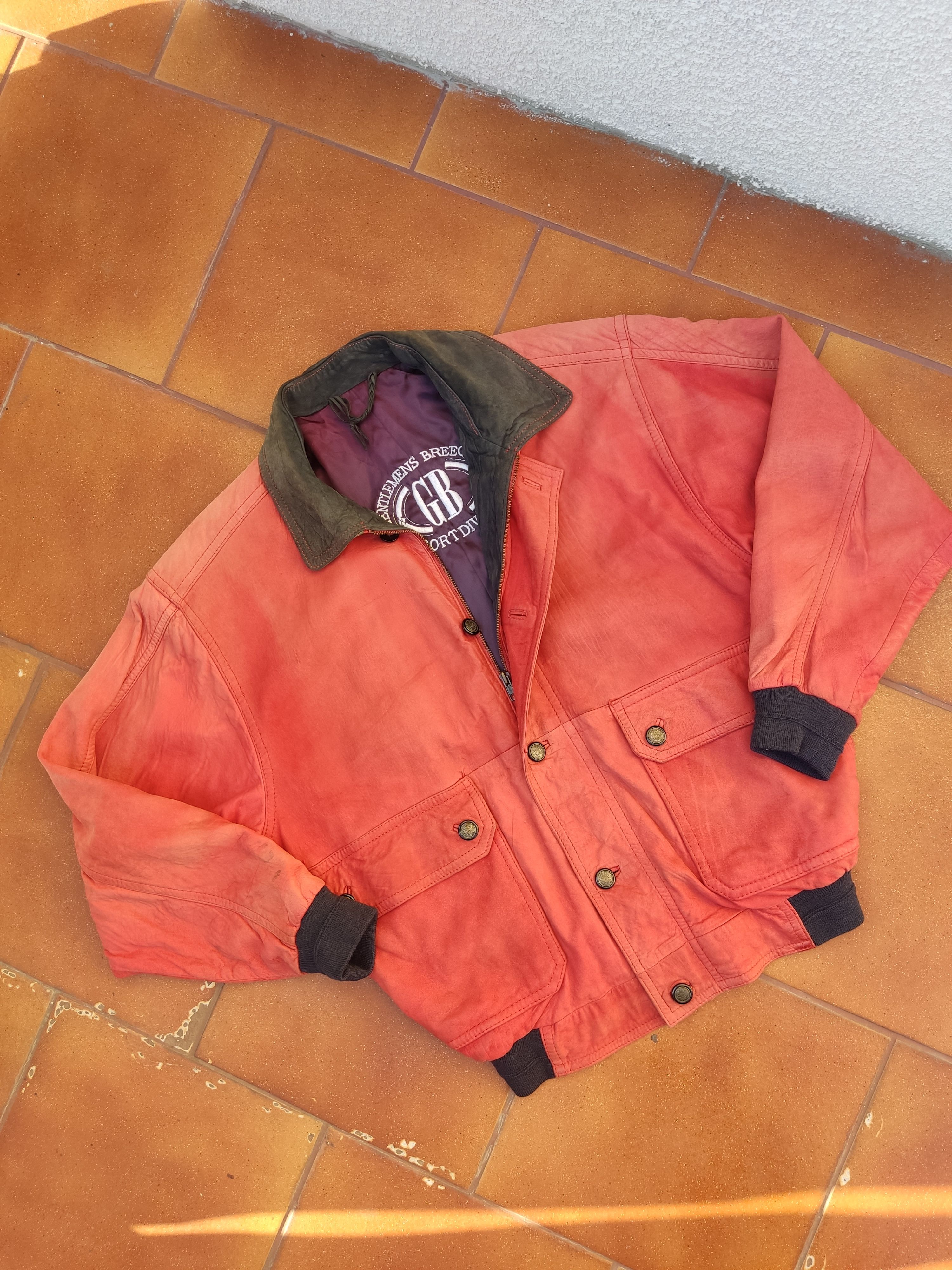 Vintage Vintage Workwear Leather Jacket Bomber Fade Carhartt style ...