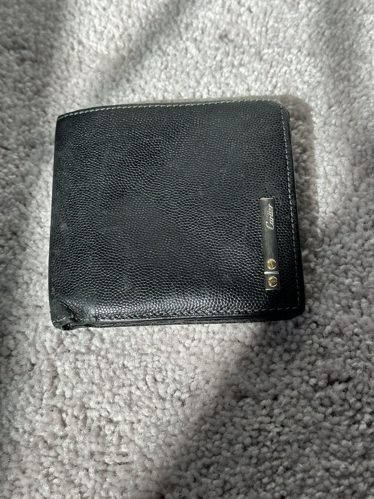 Cartier Cartier men’s bifold wallet in pebbled leather | Grailed