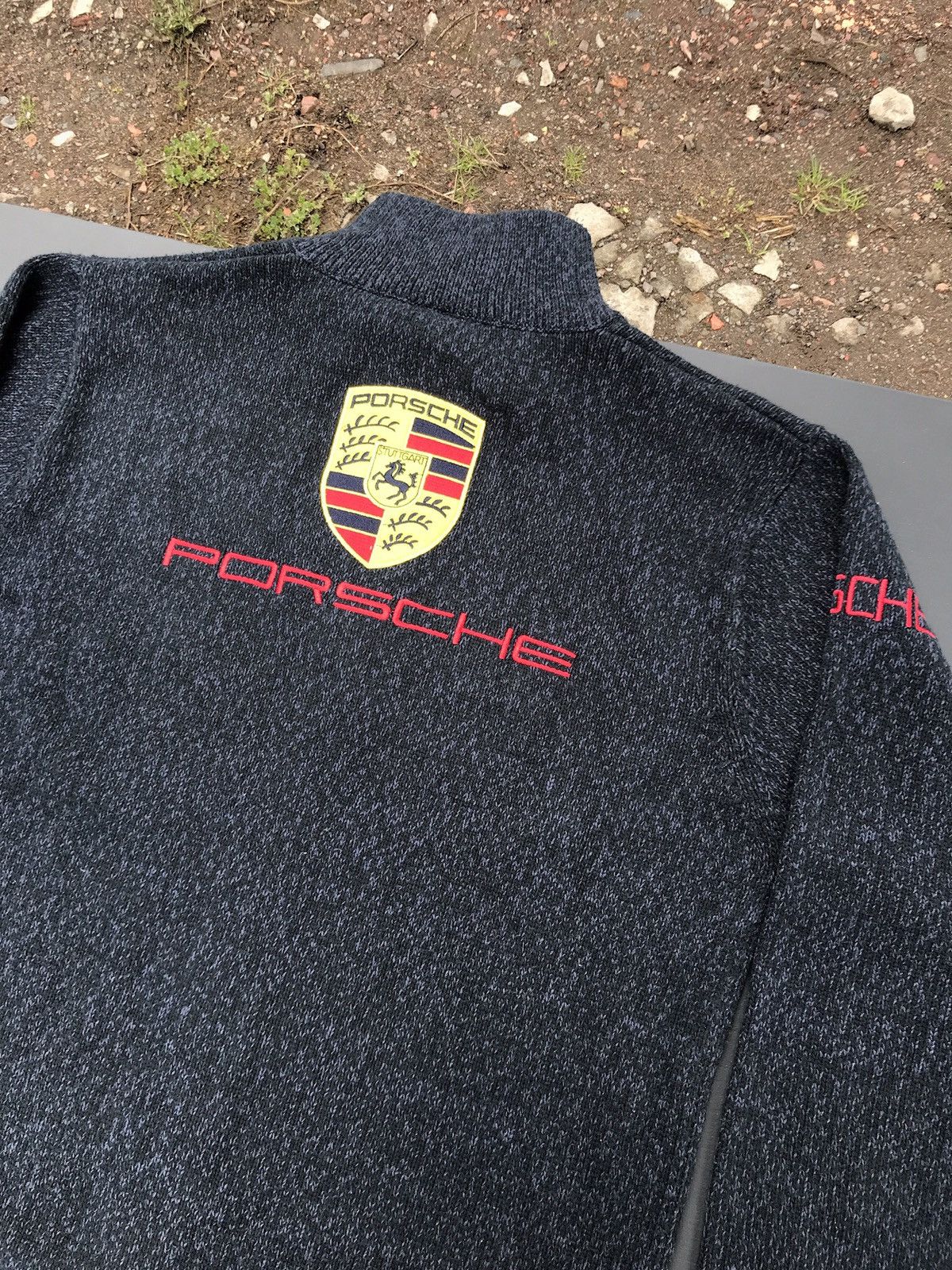 Porsche Design × Racing × Vintage Vintage Porsche big logo zip sweater ...