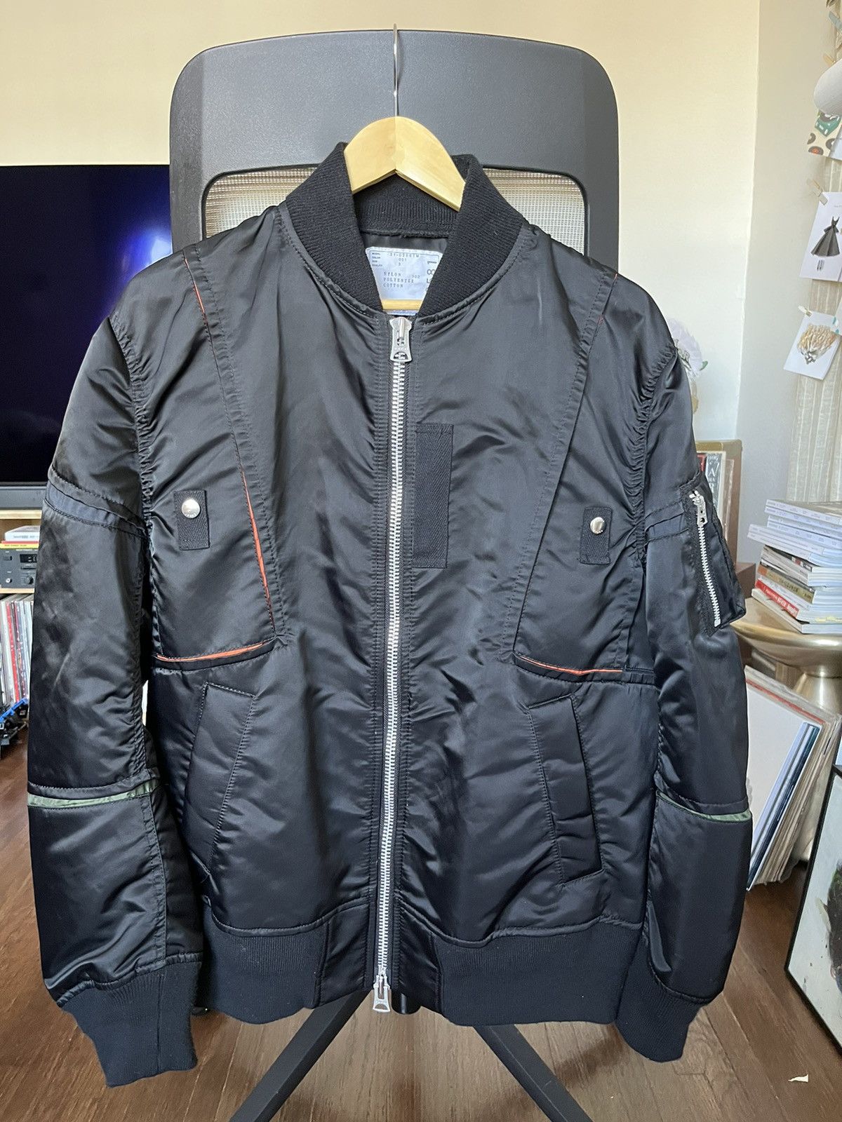 Sacai Sacai Nylon Twill MA-1 Bomber Jacket | Grailed