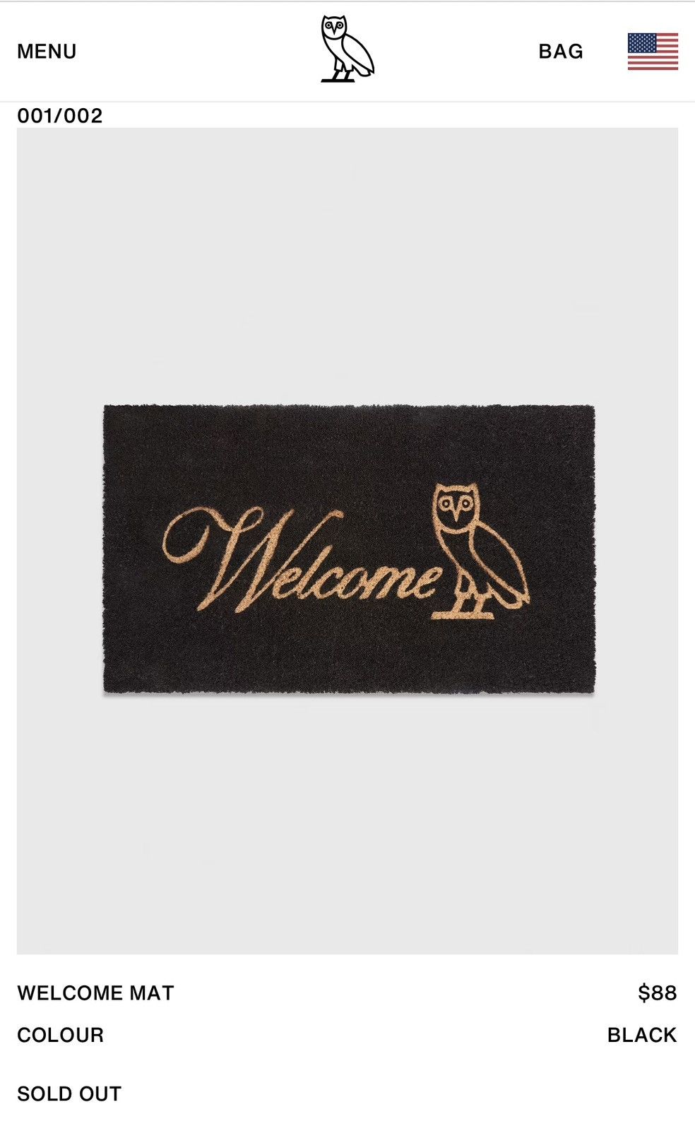 Octobers Very Own OVO Welcome Mat | Grailed