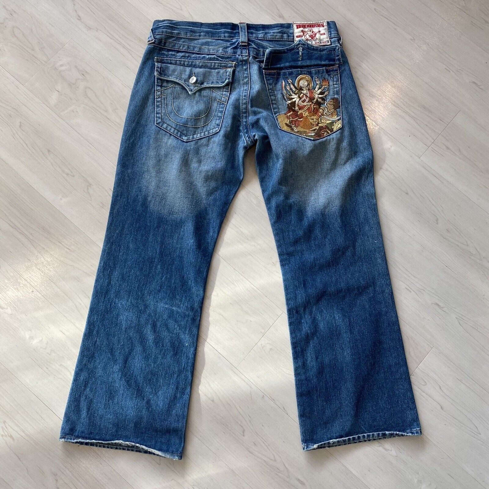 True Religion True Religion Billy embroidered denim jeans Durga Hindu ...