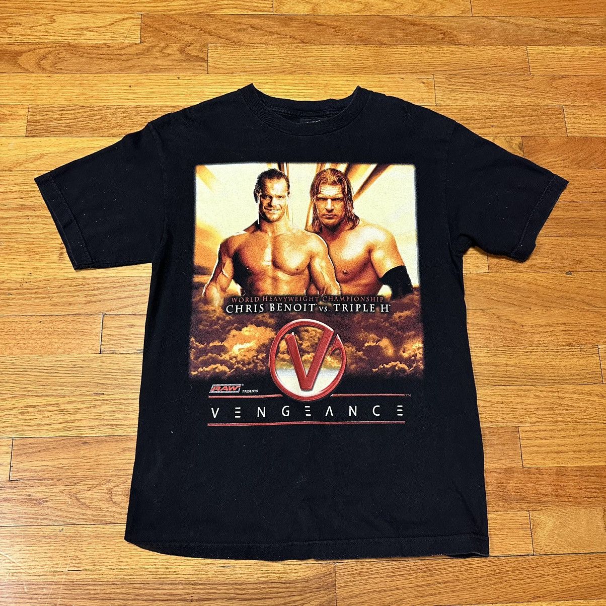 Vintage VTG 2004 WWE Vengeance Chris Benoit Vs. Triple H Promo Shirt ...