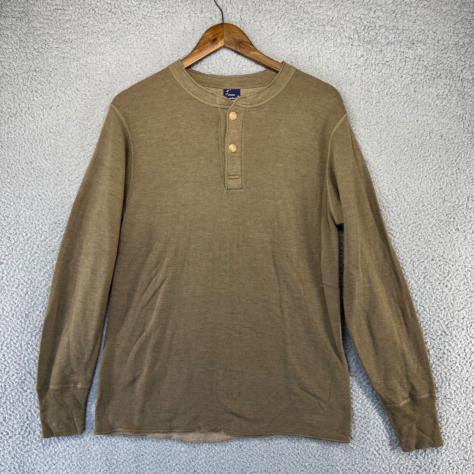 Vintage Vintage Duofold Shirt Adult medium Green Henley Long Sleeve 90s ...