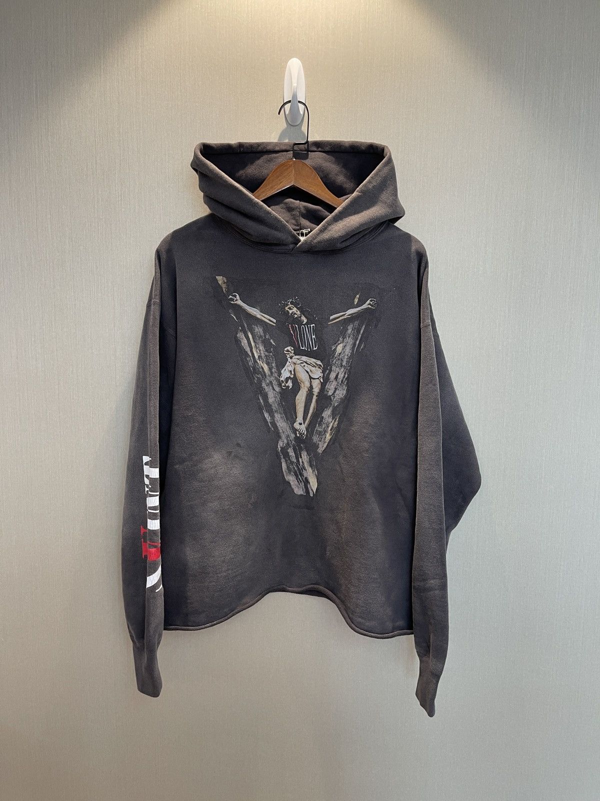 Vlone Saint Michael Vlone Vintage Jesus Black Hoodie | Grailed