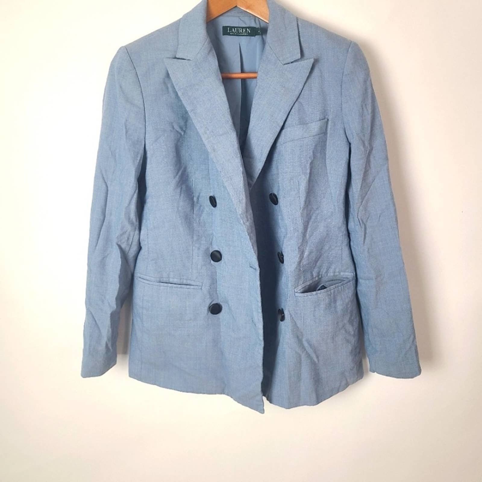 Lauren Ralph Lauren Lauren Ralph Lauren Tiffany Blue Wool Double ...