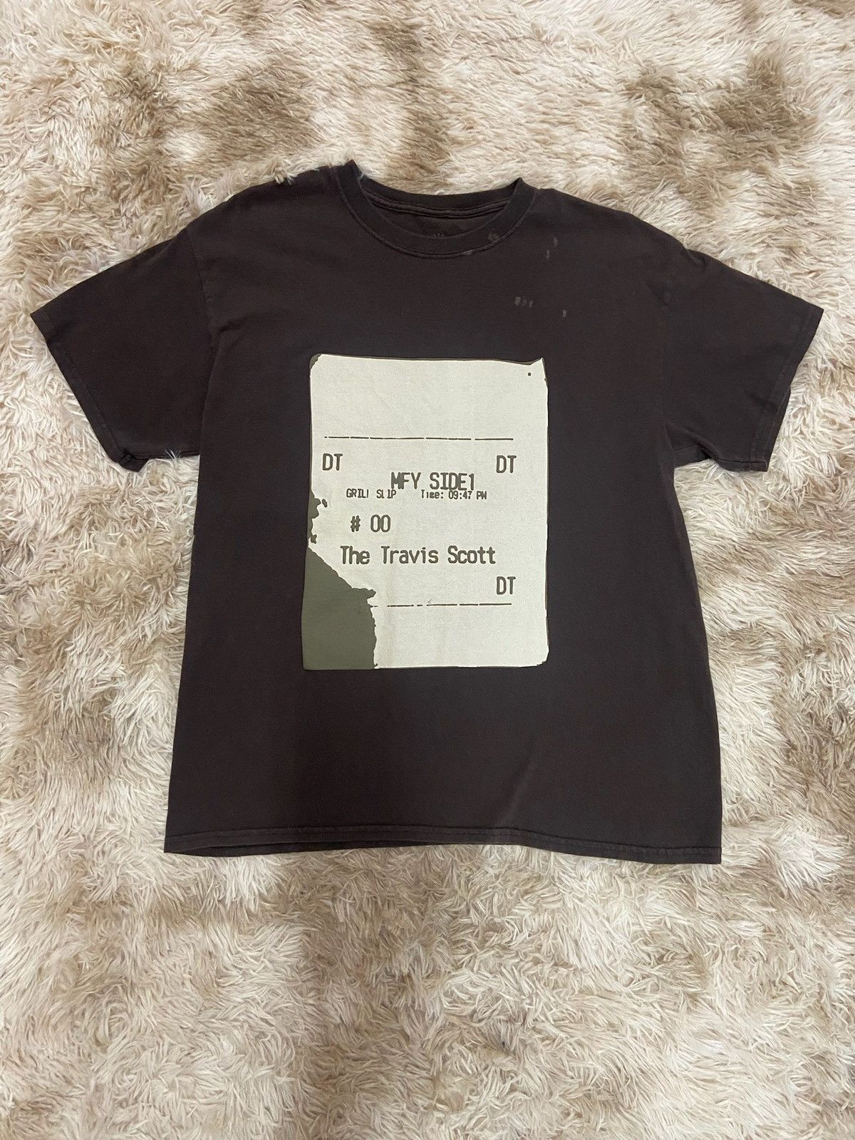 Travis Scott McDonalds Collab Receipt Tee | Grailed