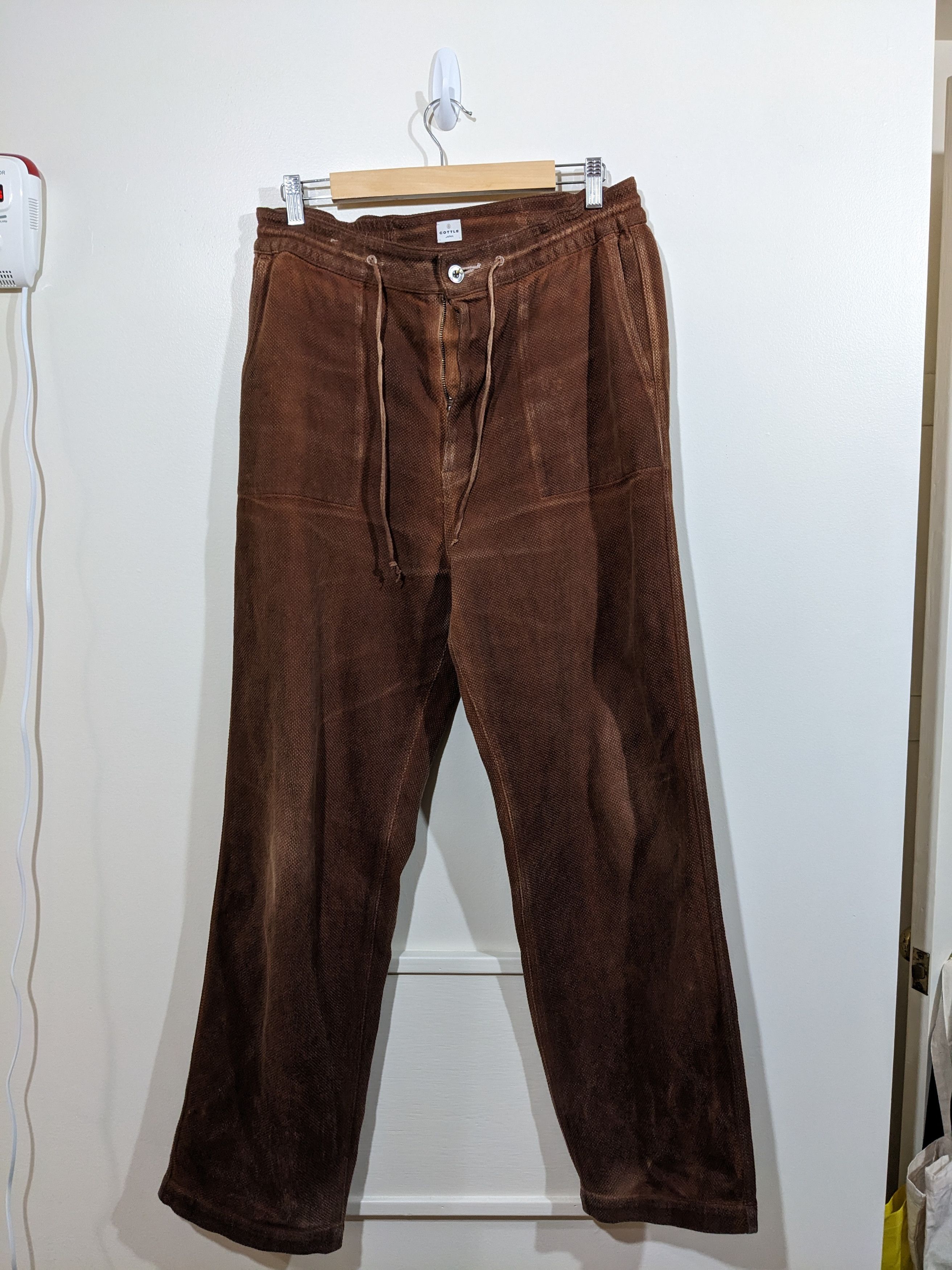 Cottle COTTLE X BA sashiko comfort pants in kakishibu | Grailed