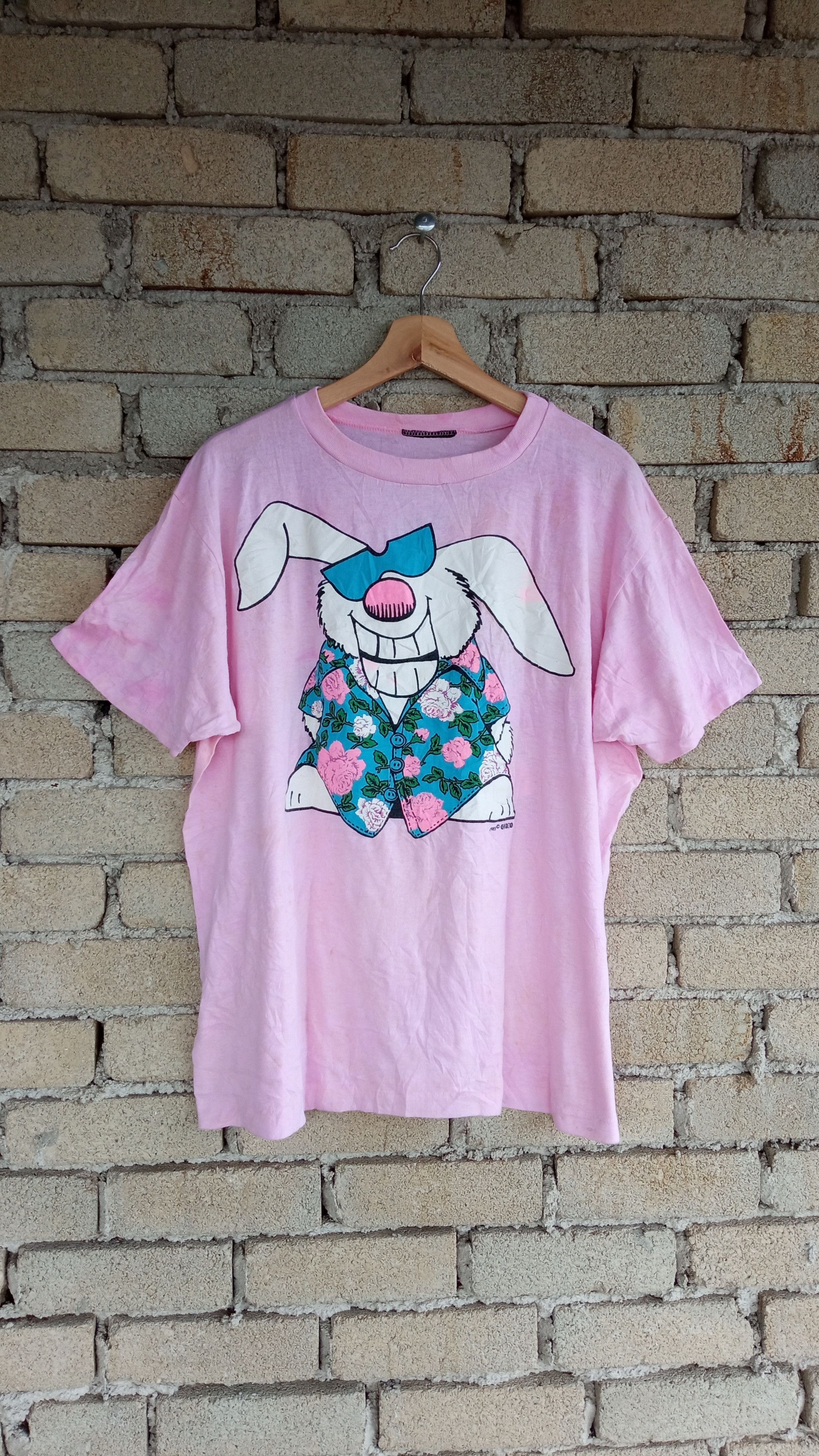 Band Tees × Japanese Brand × Vintage 🔥🔥Vintage 80's Oasis Rabbit Floral ...