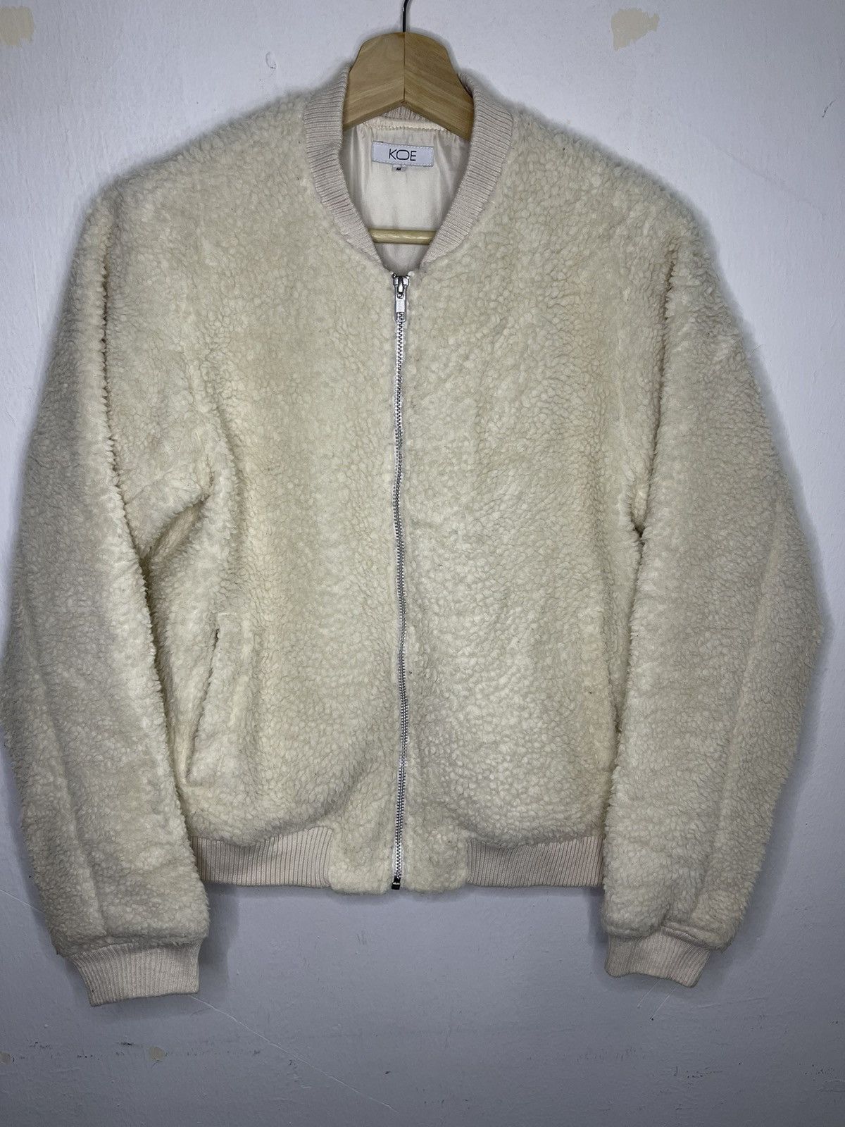 Japanese Brand KOE japanese sherpa fleece varsity jacket | Grailed