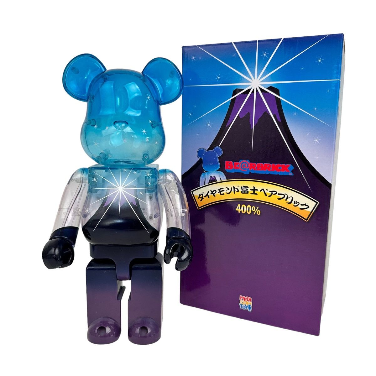 Art × Medicom Bearbrick × Rare Bearbrick 400% Diamond Fuji 2016 Blue ...