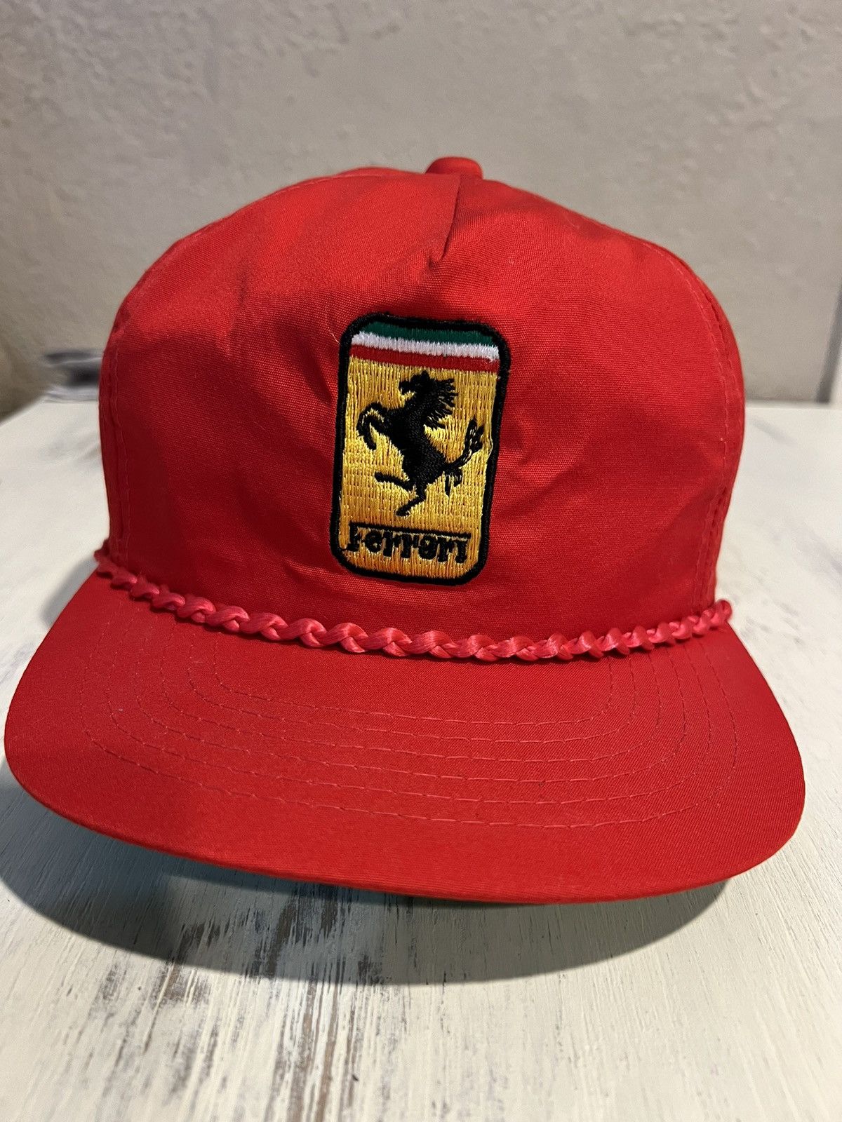 Vintage Red 90s Ferrari SnapBack hat. | Grailed