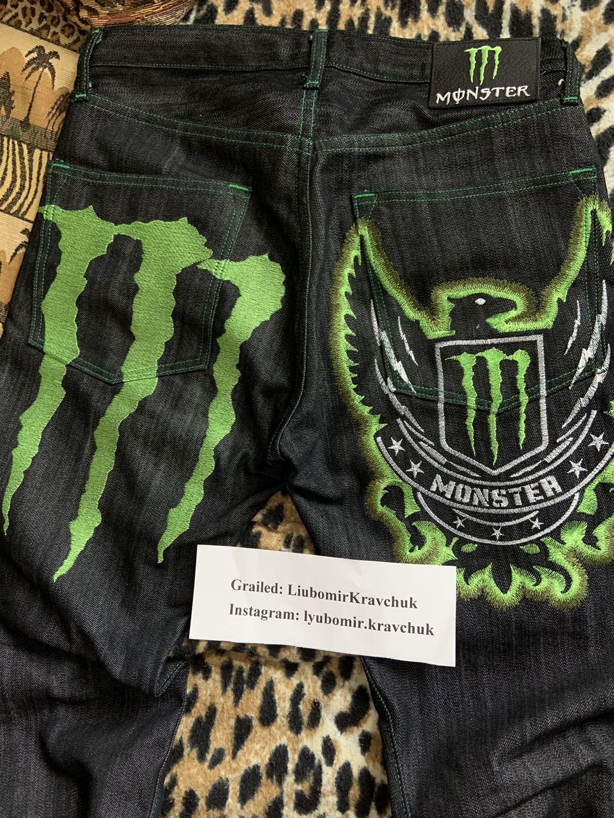 Streetwear 🔥 MONSTER energy jeans 32 | Grailed