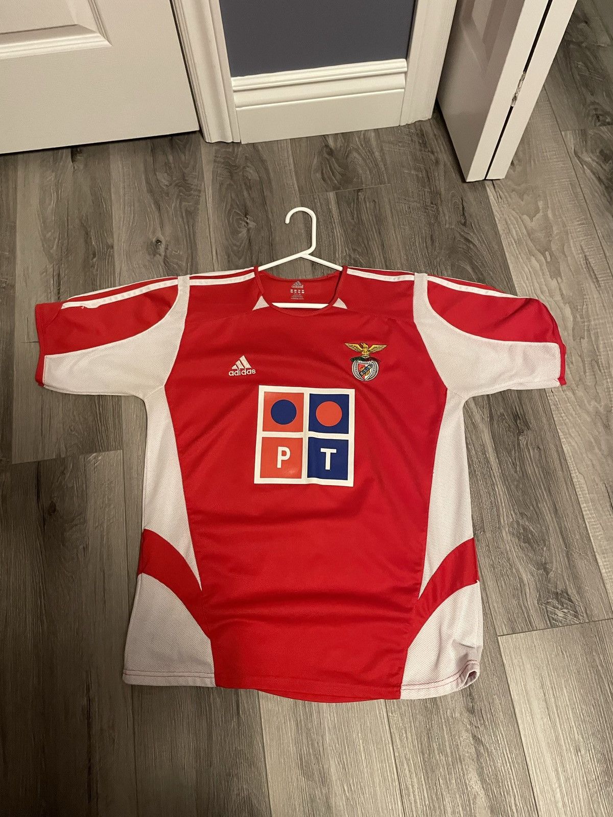 Adidas × Vintage SL Benfica 2005-06 Home Kit “Murataj 14” Soccer Jersey ...