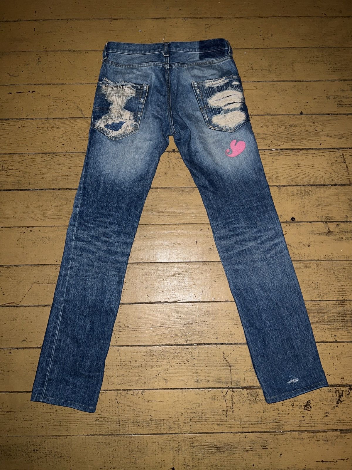 Undercover undercover aw05 heart patch denim | Grailed