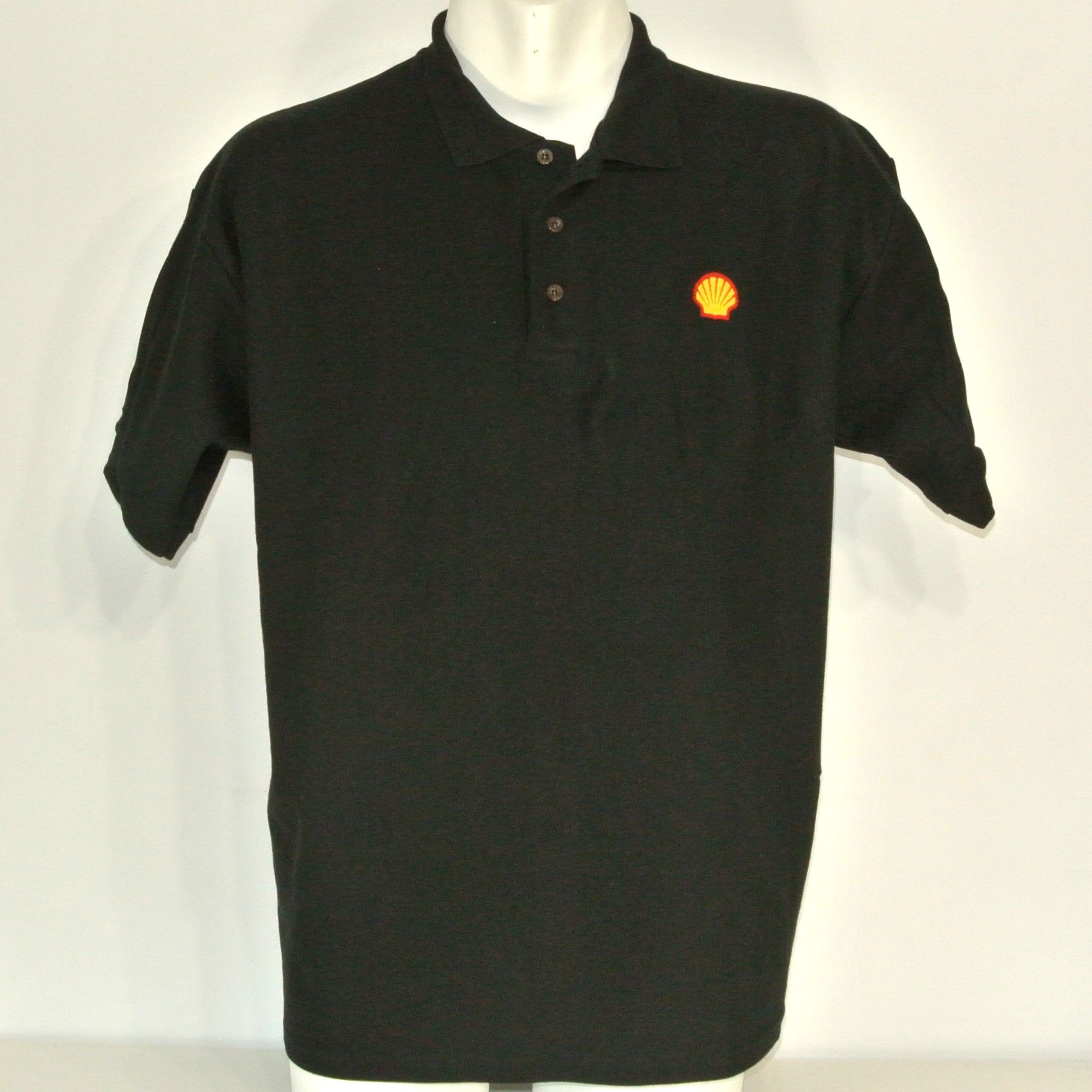 Other SHELL Gas Station Oil Employee Uniform Black Polo Shirt NEW | Grailed