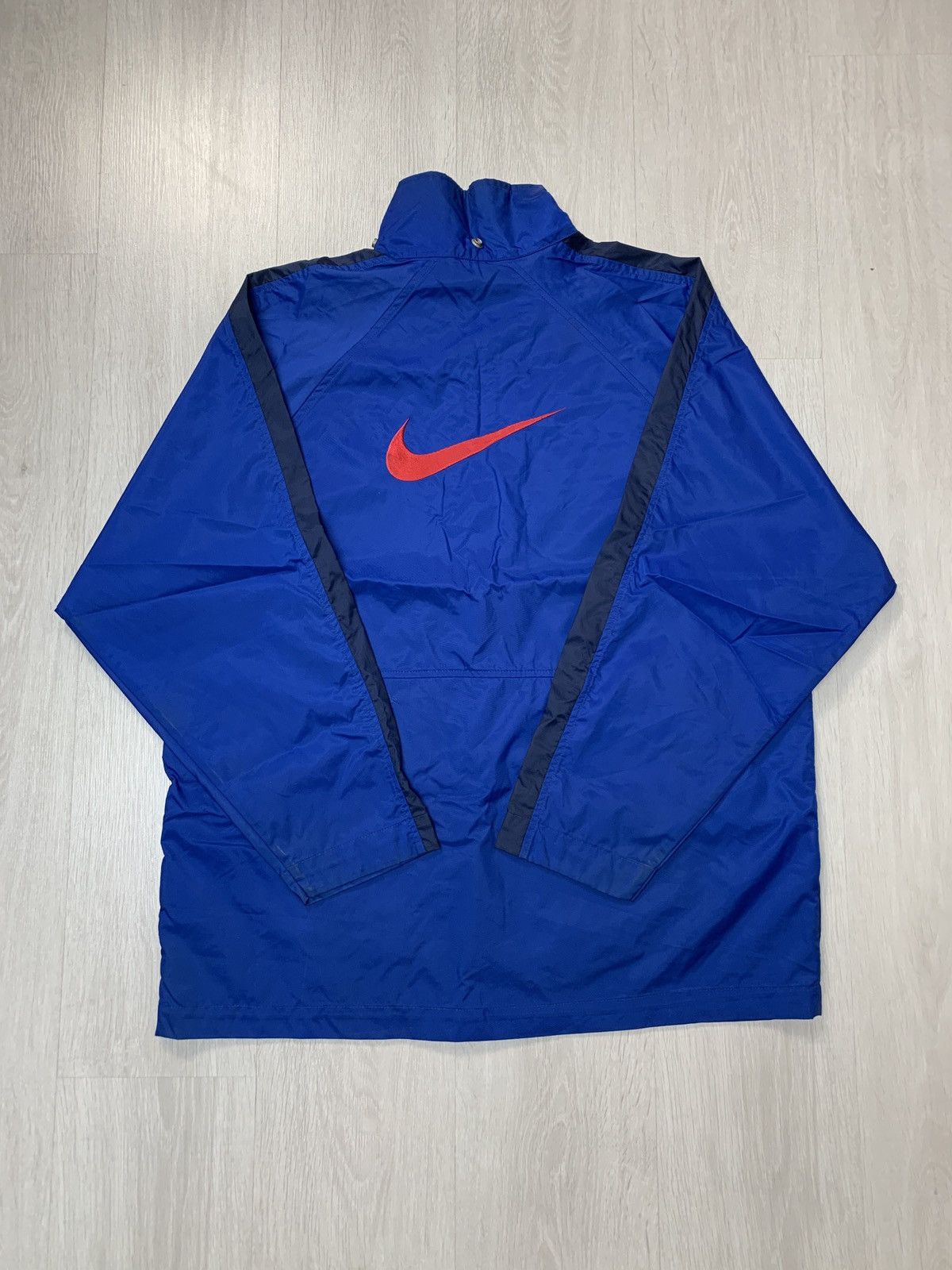 Nike Nike 90s Blue Vintage Windbreaker Jacket Big Swoosh | Grailed