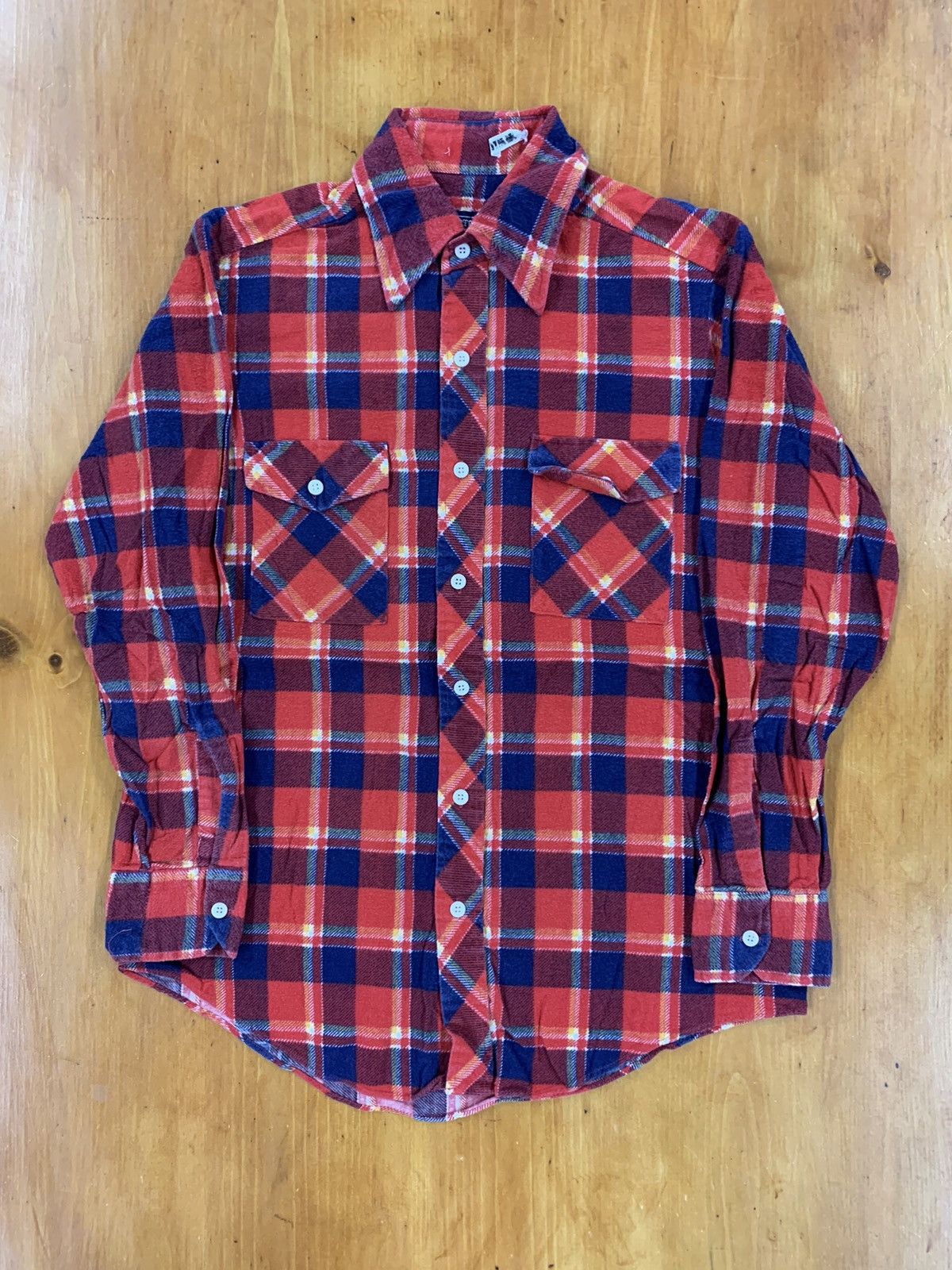 Vintage Vintage Flannel 1980s Western Red Flannel Shirt | Grailed