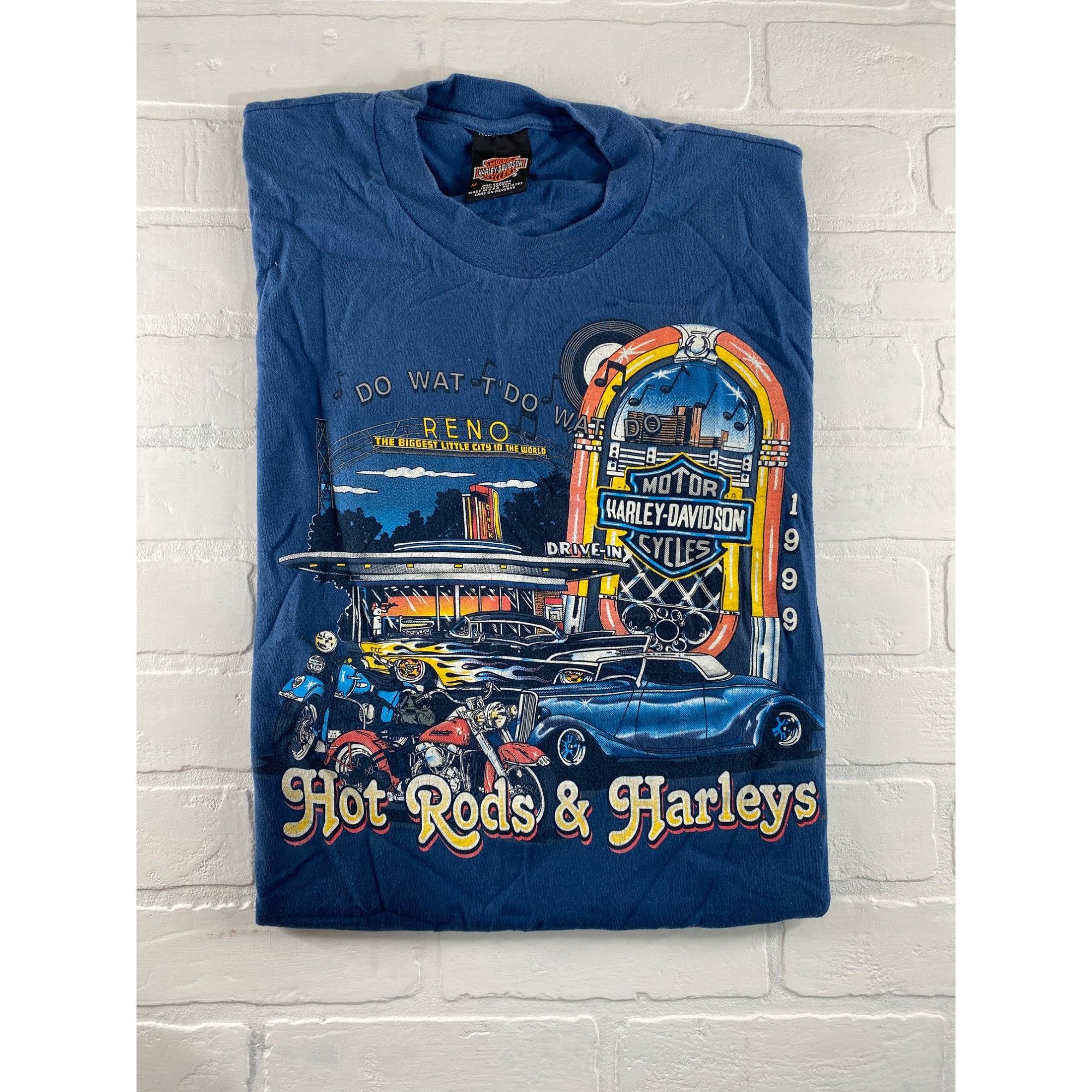 Harley Davidson Harley Davidson Vintage 90s Hot Rods & Harleys Blue ...