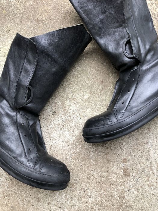 Rick Owens Rick Owens aw12 D-Ring laceless ramones boot mega tongue ...